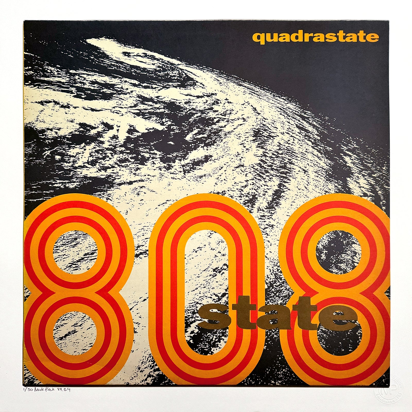 808 State "Quadrastate Ltd Edition Print 600x600mm – Mick Peek Design