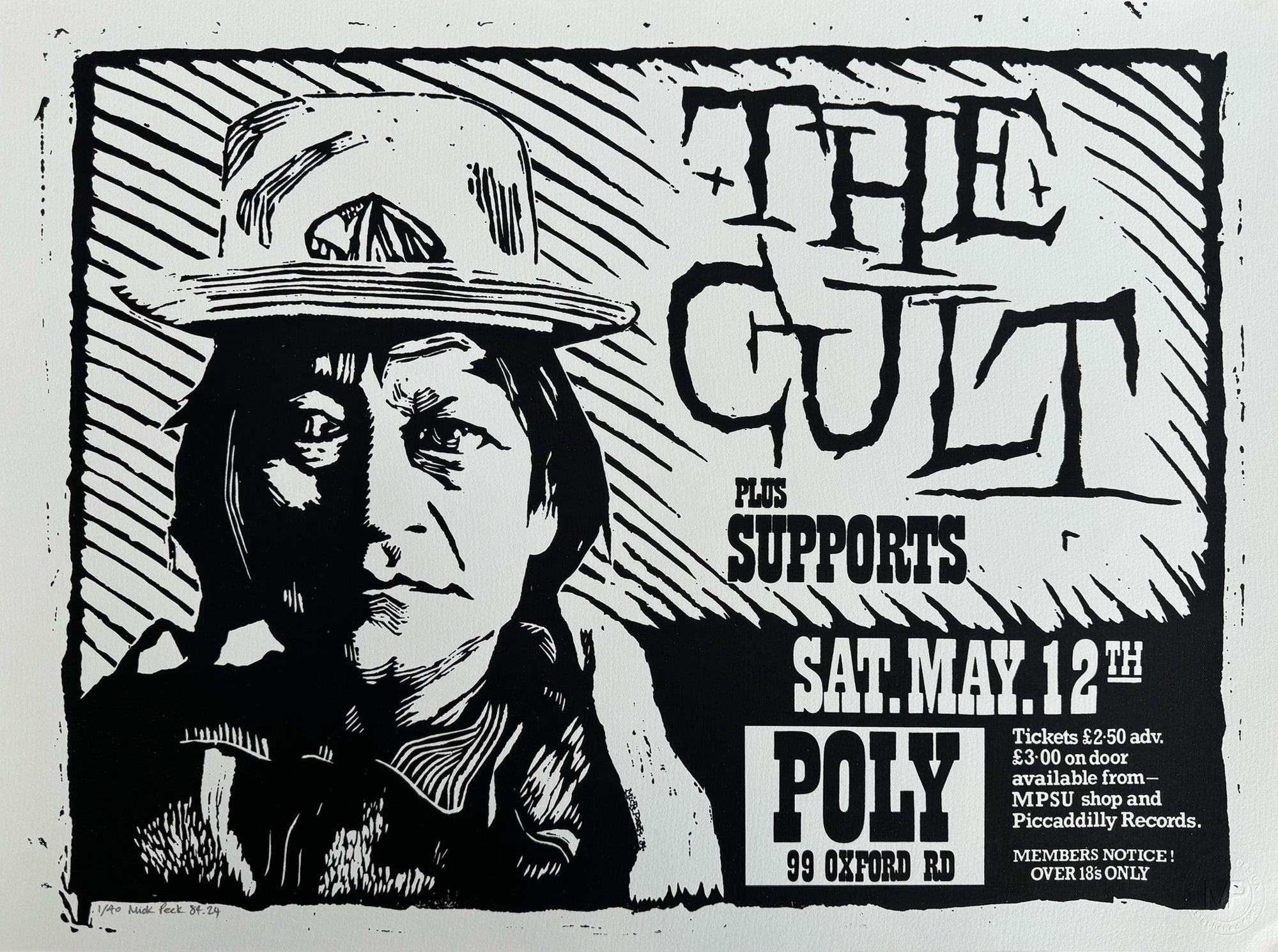 The Cult 1984 Ltd Edition Screen Print – Mick Peek Design